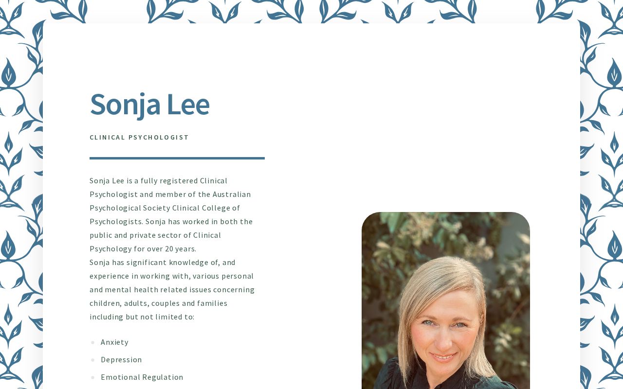 Sonja Lee Psychology